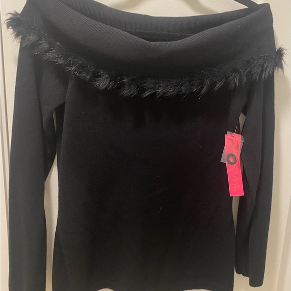 Lilly Pulitzer | Sweaters | Nwt Lilly Pulitzer Black Offtheshoulder ...